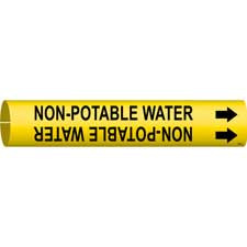 NON-POTABLE WATER Snap-On Pipe Marker | Brady | BradyID.com
