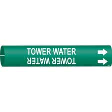 TOWER WATER Snap-On Pipe Marker | Brady | BradyID.com