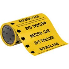 NATURAL GAS Roll Form Pipe Marker | Brady | BradyID.com