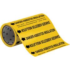 DANGER ASBESTOS INSULATION Roll Form Pipe Marker | Brady | BradyCanada.ca