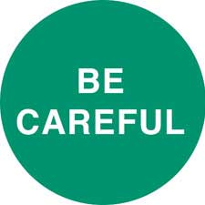 BE CAREFUL Hard Hat Labels - Brady Part: 42231 | Brady | BradyCanada.ca