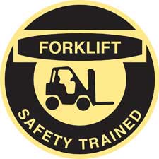 FORKLIFT SAFETY TRAINED Hard Hat Labels - Brady Part: 42243 | Brady ...