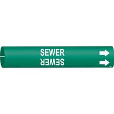 SEWER Snap-On Pipe Marker - Brady Part: 4272-A | Brady | BradyID.com