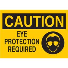 CAUTION Eye Protection Required Sign | Brady | BradyCanada.ca