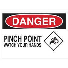 DANGER Pinch Point Watch Your Hands Sign | Brady | BradyCanada.ca