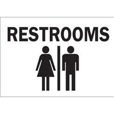Restrooms sign | Brady | BradyCanada.ca