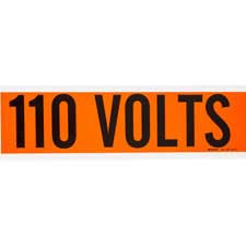 110 Volts Conduit and Voltage Labels | Brady | BradyID.com