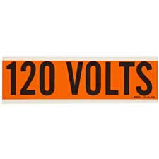 120 Volts Conduit and Voltage Labels | Brady | BradyID.com