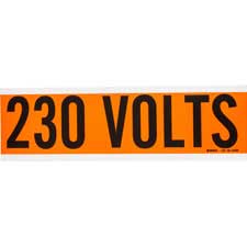 230 Volts Conduit and Voltage Labels | Brady | BradyID.com