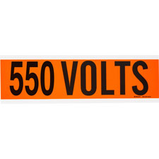 Etiquetas para conductos y voltaje - 550 Volts | Brady | BradyID.com.mx