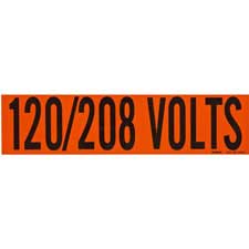120 208 Volts Conduit and Voltage Labels | Brady | BradyID.com