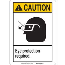 CAUTION Eye Protection Required Sign | Brady | BradyCanada.ca