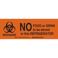 No Food Or Drink To Be Stored In This Refrigerator Sign - Brady Part ...