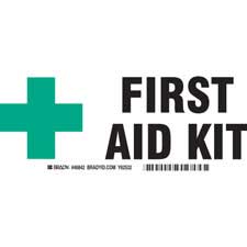 First Aid Kit Sign - Brady Part: 46842 | Brady | BradyID.com