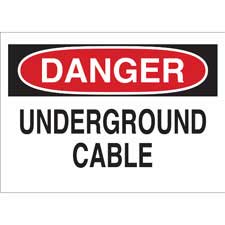 DANGER Underground Cable Sign | Brady | BradyID.com