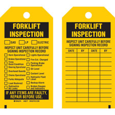 Forklift Inspection Tags - Brady Part: 48217 | Brady | BradyCanada.ca