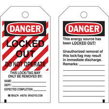 Tarjetas - DANGER: LOCKED OUT DO NOT OPERATE… - Brady Part: 48793 ...