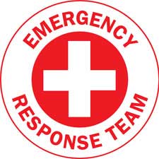 EMERGENCY RESPONSE TEAM Hard Hat Labels - Brady Part: 49556 | Brady ...