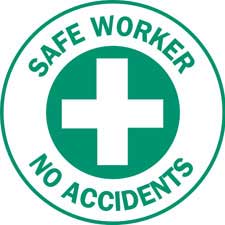 SAFE WORKER NO ACCIDENTS Hard Hat Labels - Brady Part: 49577 | Brady ...