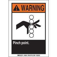 Pinch Point Sign - Brady Part: 49842 | Brady | BradyID.com