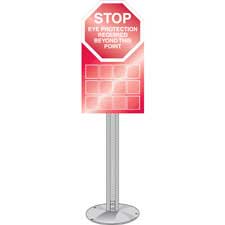 STOP Eye Protection Required Beyond This Point Sign - Brady Part: 50914 ...