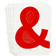 Brady Part: 5160P-& | 175414 | 4" Red Gothic Font Quik-Align Self ...