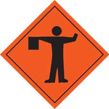 Flagger Picto Sign - Brady Part: 56795 | Brady | BradyCanada.ca