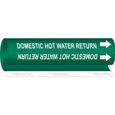 DOMESTIC HOT WATER RETURN High Performance Pipe Marker | Brady ...