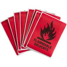 Flammable Solvents Labels - Brady Part: 596-14 | Brady | BradyCanada.ca