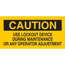 Caution Use Lockout Device During Maintenance Or Any Operator ...