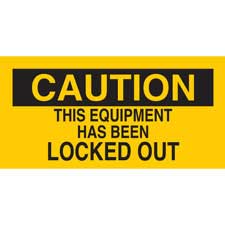 CAUTION This Equipment Has Been Locked Out Sign - Brady Part: 60172 ...