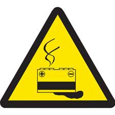 Warning Labels - Picto: Battery Hazard | Brady | BradyID.com