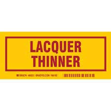 LACQUER THINNER Labels - Brady Part: 60251 | Brady | BradyCanada.ca