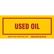USED OIL Labels - Brady Part: 60257 | Brady | BradyCanada.ca