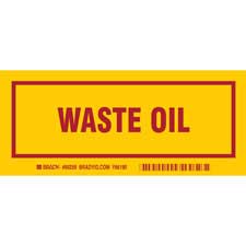 WASTE OIL Labels - Brady Part: 60259 | Brady | BradyCanada.ca