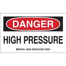 HIGH PRESSURE Labels - Brady Part: 60309 | Brady | BradyID.com