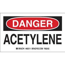 ACETYLENE Labels - Brady Part: 60311 | Brady | BradyCanada.ca