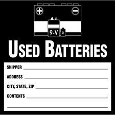 USED BATTERIES Hazardous Waste Labels - Brady Part: 60365 | Brady ...