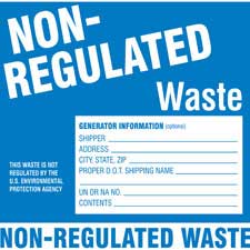 NON-REGULATED WASTE GENERATOR INFORMATION Labels - Brady Part: 60446 ...