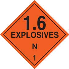 Explosives N 1 Sign - Brady Part: 63334 | Brady | BradyID.com