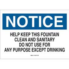 NOTICE Help Keep This Fountain Clean And Sanitary Do Not Use For Any ...