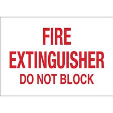 Fire Extinguisher Do Not Block Sign | Brady | BradyCanada.ca
