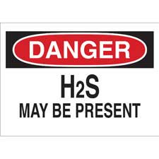 DANGER H2S May Be Present Sign | Brady | BradyID.com