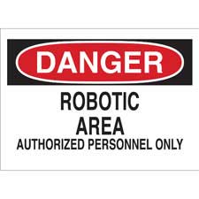 DANGER Robotic Area Authorized Personnel Only Sign | Brady | BradyCanada.ca
