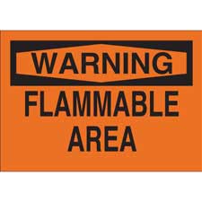 WARNING Flammable Area Sign | Brady | BradyID.com