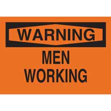 Señalamiento - WARNING Men Working | Brady | BradyID.com.mx