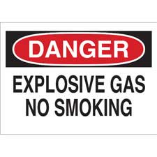 DANGER Explosive Gas No Smoking Sign | Brady | BradyCanada.ca