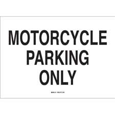 Motorcycle Parking Only Sign | Brady | BradyID.com