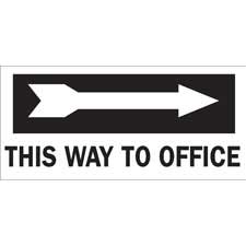 This Way To Office Sign - Brady Part: 70550 | Brady | BradyID.com.sg