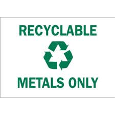 Recyclable Metals Only Sign | Brady | BradyIndia.co.in